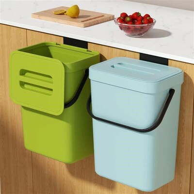 Food Waste Basket Bin for Kitchen, Small Countertop Compost