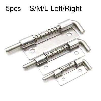 5pcs Spring Loaded Latches Security Bolt Latch Tone Door