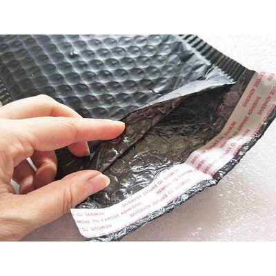 150pcs/lot 15x20+4cm  Black  Poly bubble Mailer envelopes pa