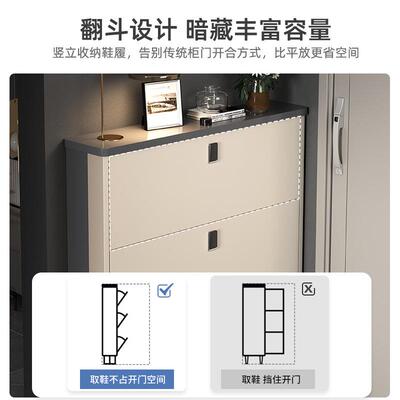 超薄斗式鞋柜家窄用门口薄入户网红收纳神器省LFA空爆款新款翻间