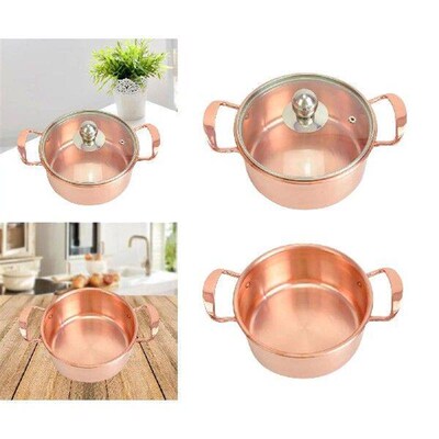 Copper Pot 6.3inch Cookware Easy to Clean Induction Cooking