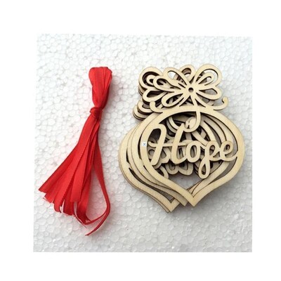 12Pcs Christmas Decorations Wooden Ornament Xmas Tree 圣诞