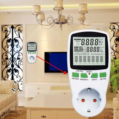 Digital LCD Energy Meter Wattmeter Wattage Electricity Kwh