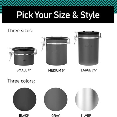 Coffee Gator Grounds and Beans Container Canister  Storage