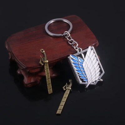 Hot Anime Attack On Titan Keychain Shingeki No Kyojin Wings