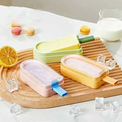 1/4pcs Ice Cream Mold Food Grade Silicone Tray DIY Chocolate