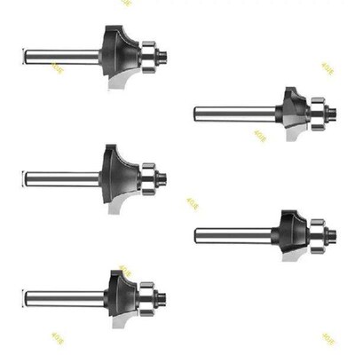 40JE Set of 5 Efficient Round Over Router Bit 1/4Inch or