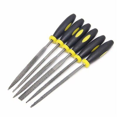 6Pcs 140mm Mini Metal Filing Rasp Needle File Wood Tools