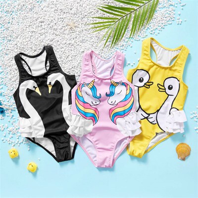 Girl swimsuit 2~8Y Toddler Baby Girls Swimwear one piece Chi