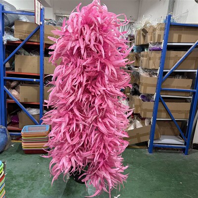 1/2/3Yards 25-30cm Rooster Feather Boa Pink Chicken Tail Fea