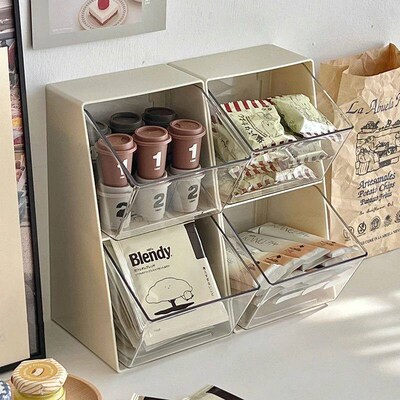 Ins Coffee Capsule Storage Box Dustproof Coffee Tea Bag Orga