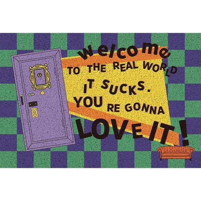Old Friends Entry Door Floor Mat pvc Silk Circle Floor Mat E