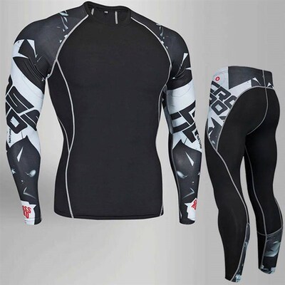 Top quality new thermal undewear men undewear sets compressi