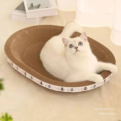 Corrugated Cat Scratcher Cat Scrapers Round Oval Grinding Cl