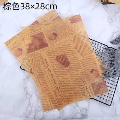 Kraft Wax Paper Oilpaper Nonstick Bread Burger Fries Basket