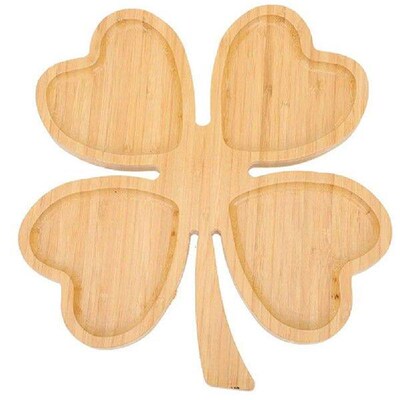 Four-leaf Dried Fruit Plate Bamboo Tray Dessert Serving