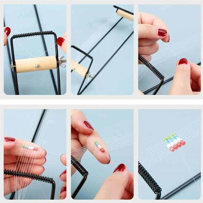 Weaving Beading Loom Easy-to-Use DIY Tool with Elastic Band