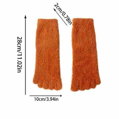 Winter cold  warm split toe socks mid-length home