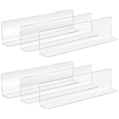 20 Pcs Separator Plastic Shelf Dividers Shelving Display