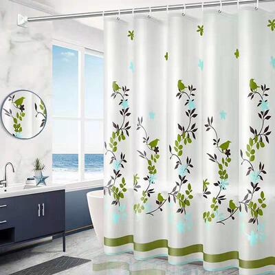 The bathroom shower curtain checkered PEVA Environmental