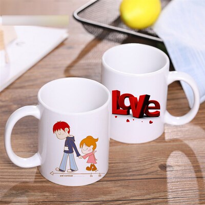 DIY Customized Ceramic Mug Personalized Coffee Milk Cup 350M