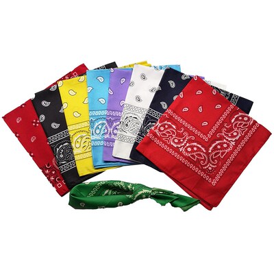 Polyester paisley Square Punk Hip Hop Bandana Neckerchief He
