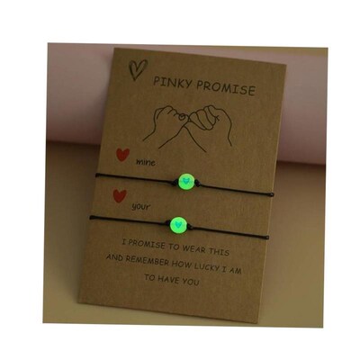 2Pcs/Set Pinky Promise Bracelets Friendship Couple Matching