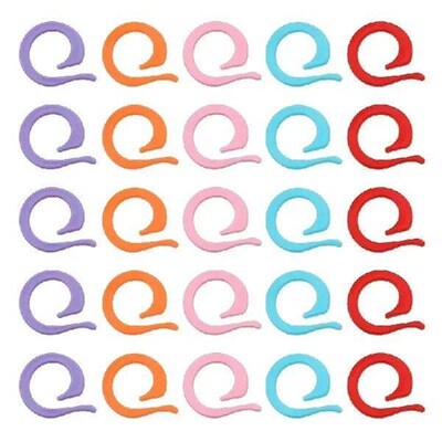 20pcs Plastic Knitting Stitch Markers Spiral Counting