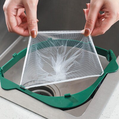 Foldable Drain Rack Disposable Garbage Bag Anti-clogging Sin