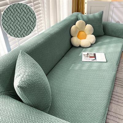 1/2/3/4 Seater Polar Fleece Fabric Sofa ver Thick Slipver Co