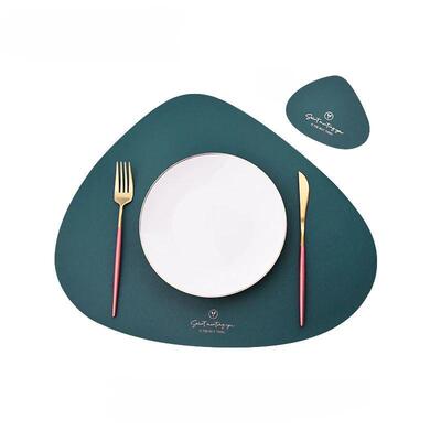 Inyahome PU Placemats for Table Waterproof Non-Slip Insulati