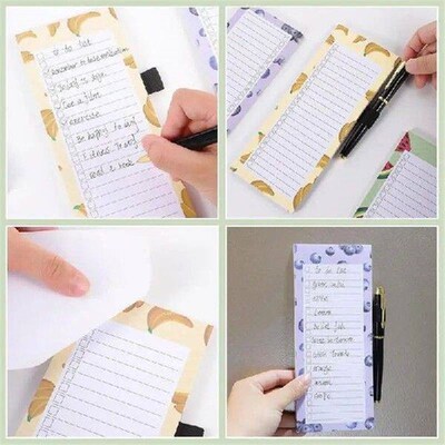 50 Sheets kawaii Fruit Magnetic Refrigerator Memo pad