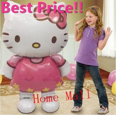 116*65cm Oversized Hello Kitty Cat foil balloons cartoon bir
