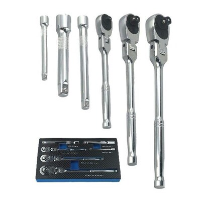 1 4 3 8 1 2inch Driver 72 Tooth Ratchet 180 Degree Flex