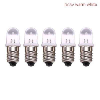 5pcs E10 LED Bulb E10 DC 3V 4.5V Instrument Bulb E10