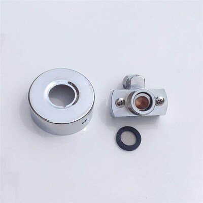 Angled Curved Foot Shower Head Eccentric Screw Extended
