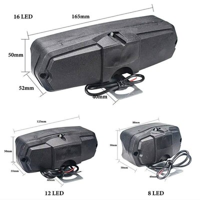 Motorcycle Headlight 8/12/16 LED Driving Lights Waterproof A