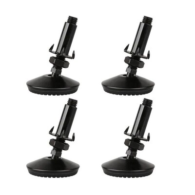 Heavy Duty Adjustable Leveling Feet, 4Pcs Black Adjuster Fur