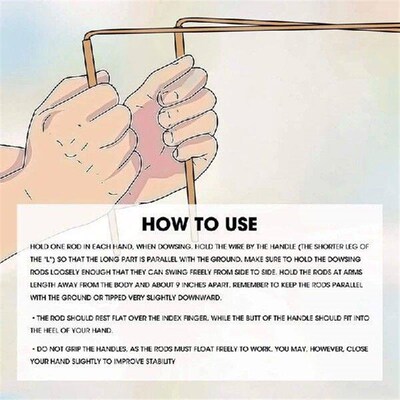 2Pcs Copper Dowsing Rods Set Spiritual Divining Rods