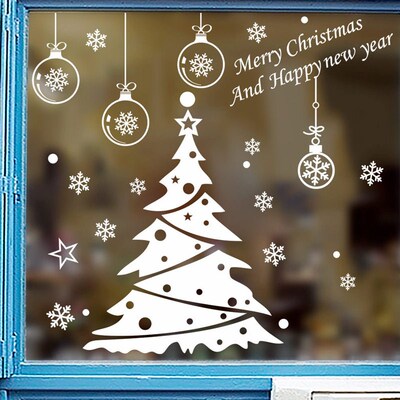Christmas e decoration glass windows Wall Sticker Wall Decal