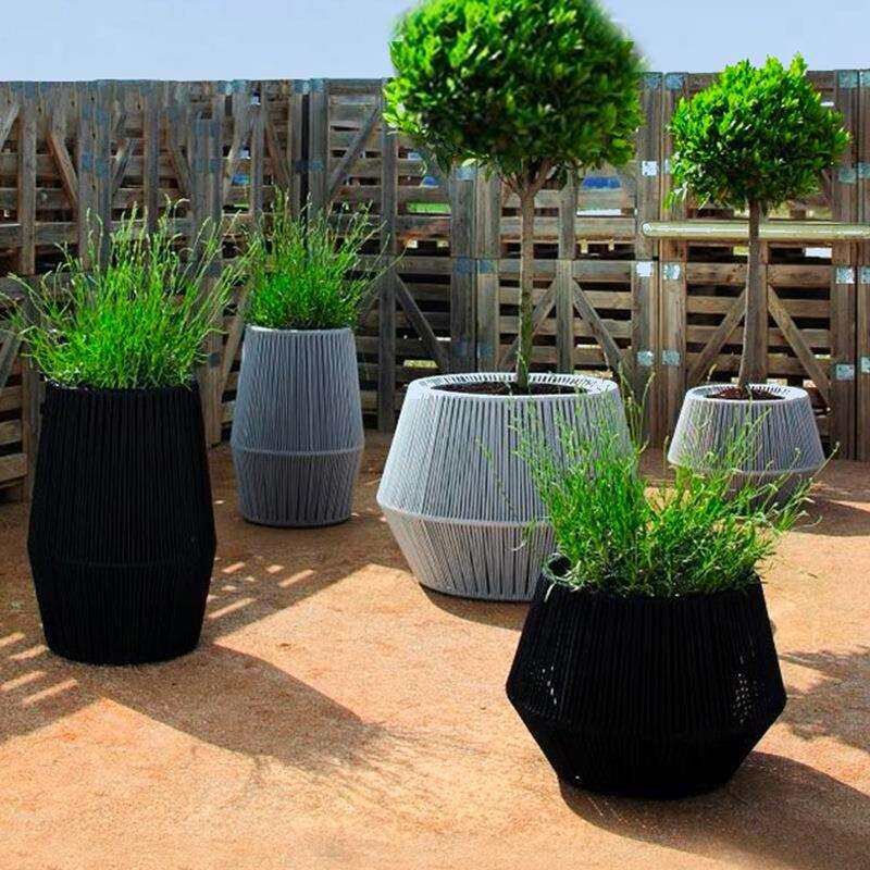 Woven Villa Flower Box Round Outdoor Outdoor Flower Pot