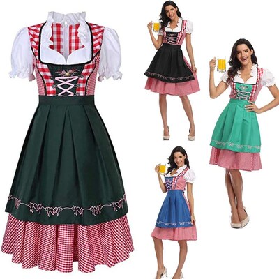 The New Lady Dirndl Oktoberfest Costume Bavarian National Pi