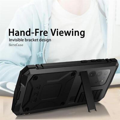360 Full Metal Shockproof Case For  Galaxy S24 S23 S22 S21 S