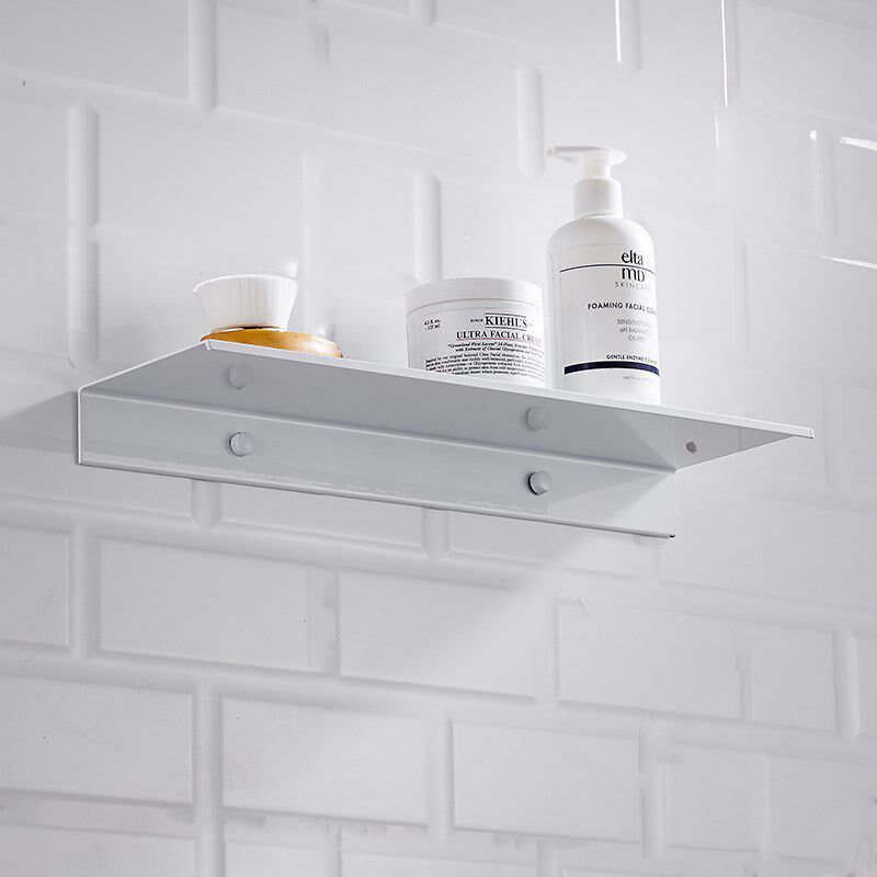 Nordic white bathroom shelf wall mount space aluminium black
