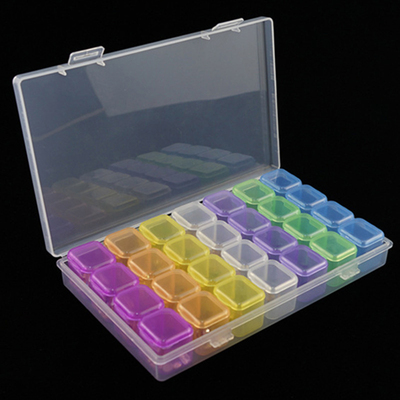 28 Grids Sealed Plastic Storage Box Protable Weekly Hygiene