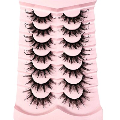 Manga Wet Look Lashes 7Pairs 3D Clear Band Lashes Natural Lo
