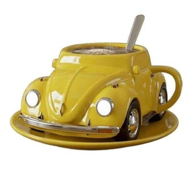 Funny Beetle Shaped Coffee Mug Unique Handmade Beetle