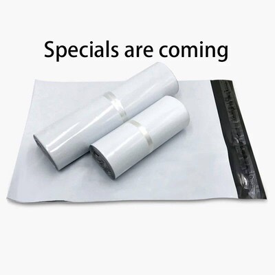 Light Gray Courier Bag 5pcs Self-seal Mailbag Plastic Poly M