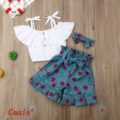 2023 Pudcoco Toddler Baby Girl Floral Outfits Clothes T-shir