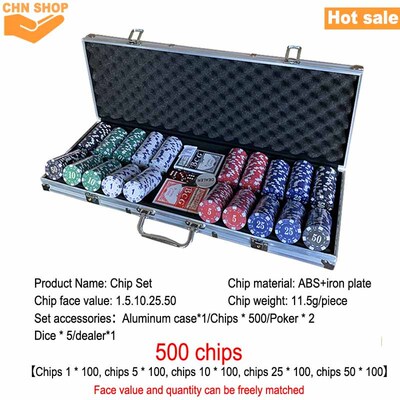 500 chips Texas hold em poker set Texas Poker Dice Game